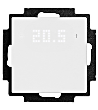 Pushbutton sensor 2-gang,2x temp. w. display,I/O,room therm.
Sensor for temperature measurement;2 separate temperature controls via KNX;Temperature control with up to 4 sensor values possible;Tem...