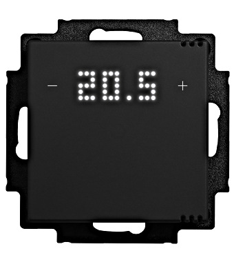 Pushbutton 2-gang,2x Temp.Display,I/O,Climate-&CO2-control
Sensors for CO2, temperature, humidity and atmospheric pressure measurement;Detection of air quality;CO2-sensor (Measuring range 390...5...