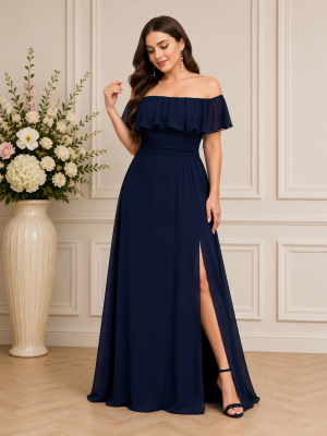 Haljina sa čamac izrezom 968bk