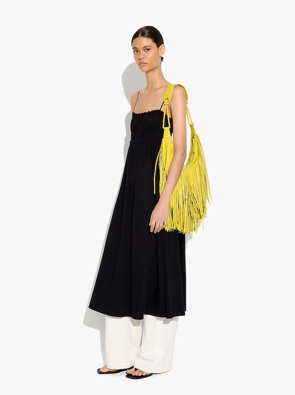 MIDI DRESS WITH THIN STRAPS 100% COTTON