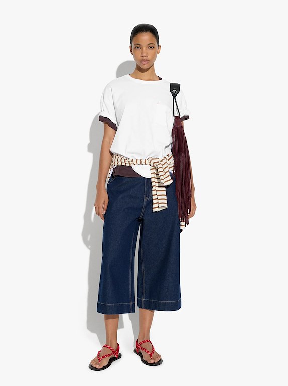 PLAIN COTTON T-SHIRT WITH POCKET