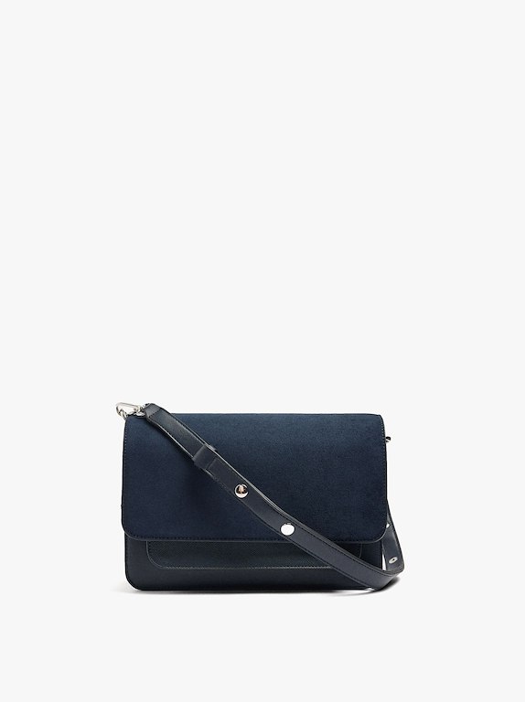 CROSSBODY BAG WITH FLAP SOFT TEXTURE
