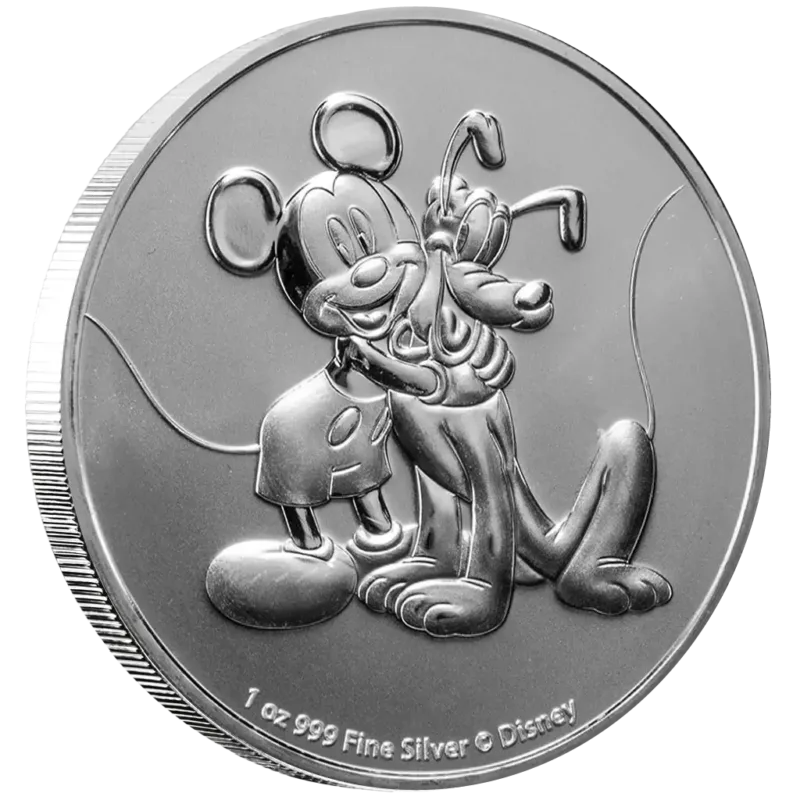 Srebrni novčić Mickey Mouse & Pluto 1 oz – Disney Bullion