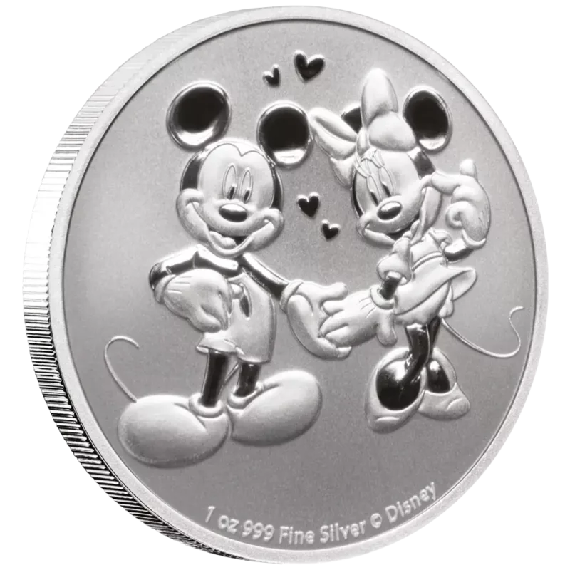 Srebrni novčić Mickey & Minnie Mouse 1 oz – Disney Bullion