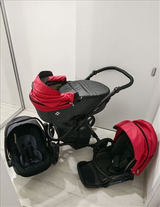 Kolica 3u1 Bebetto Torino Premium + torba, kabanic