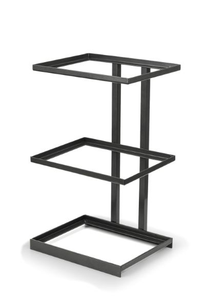 P598.003 ETAŽER 3 NIVOA CRNI METAL