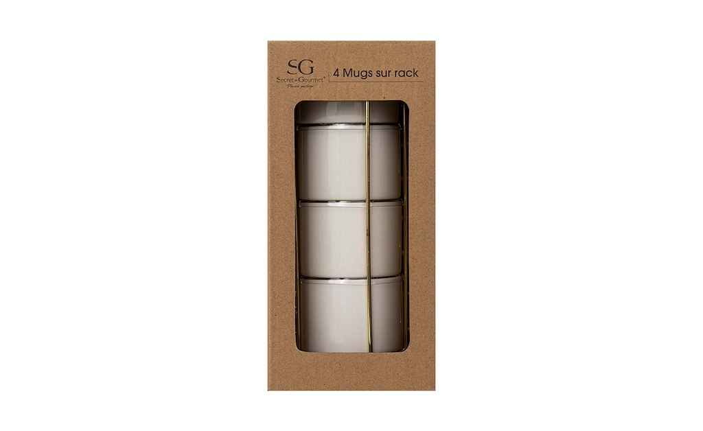 Set 4 šolje na stalku Arya 170ml