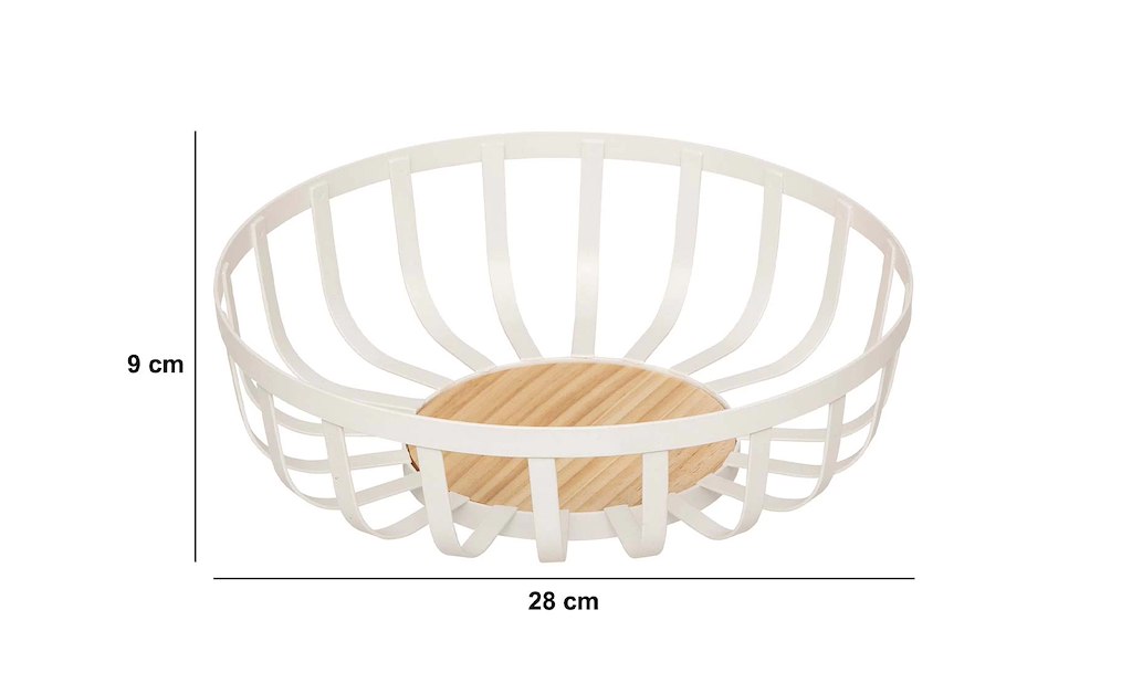 Korpa za voće Belma 28cm bela