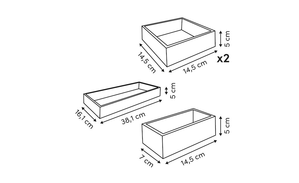 Set od 4 organizatora za ladice Draw