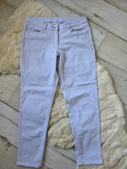 Up2fashion plavo bele farmerice pantalone 42