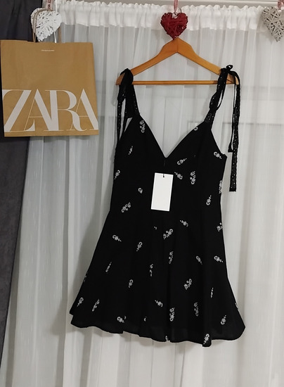 Zara romanticna lanena haljina nova sa etiketom 36