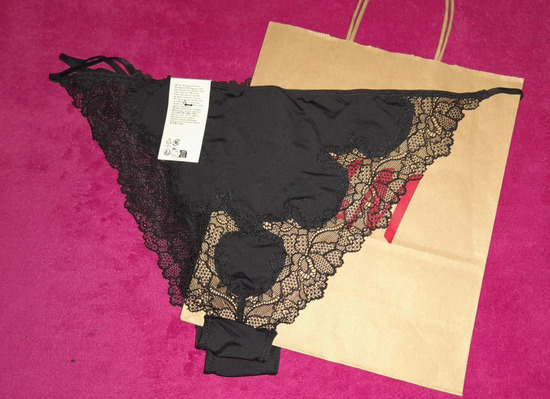 H&M 2kom crne brazilke microfiber,cipla NOVO!%