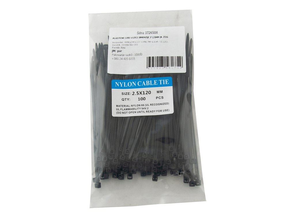 PLASTIČNE VEZICE DIMENZIJE 3*120MM
