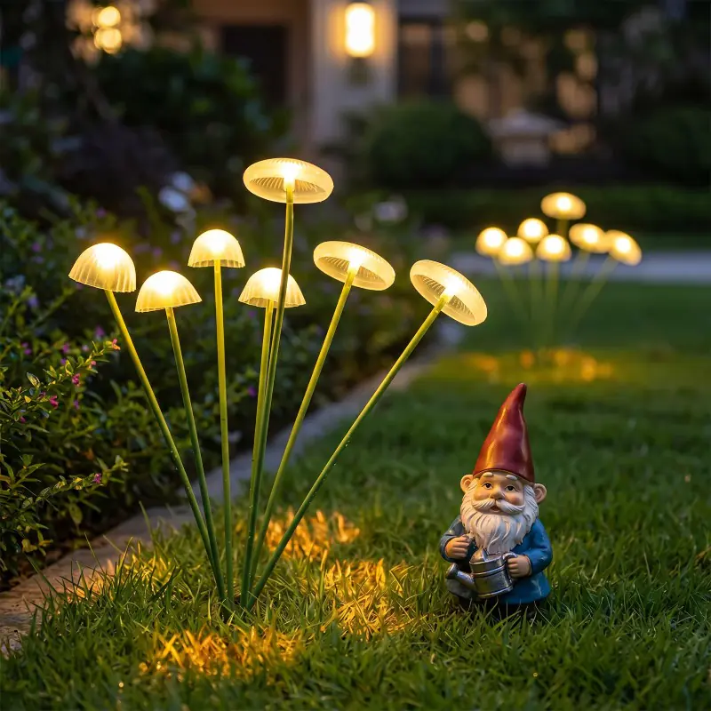 Solarna lampa pečurke, 6 led