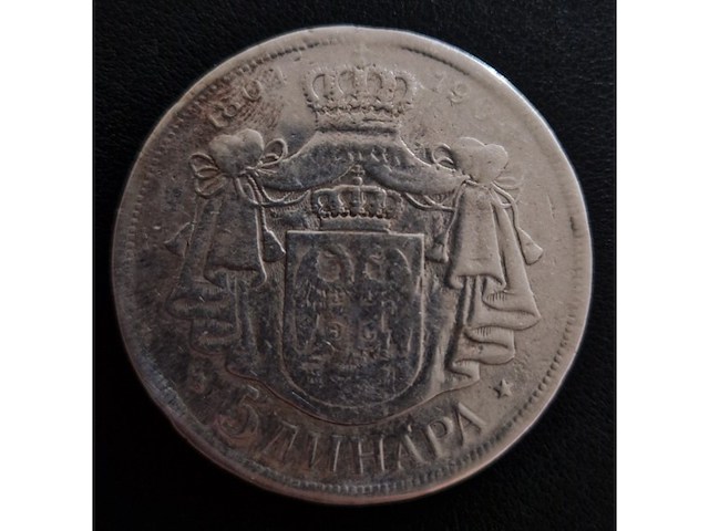 5 dinara 1904 Srebro