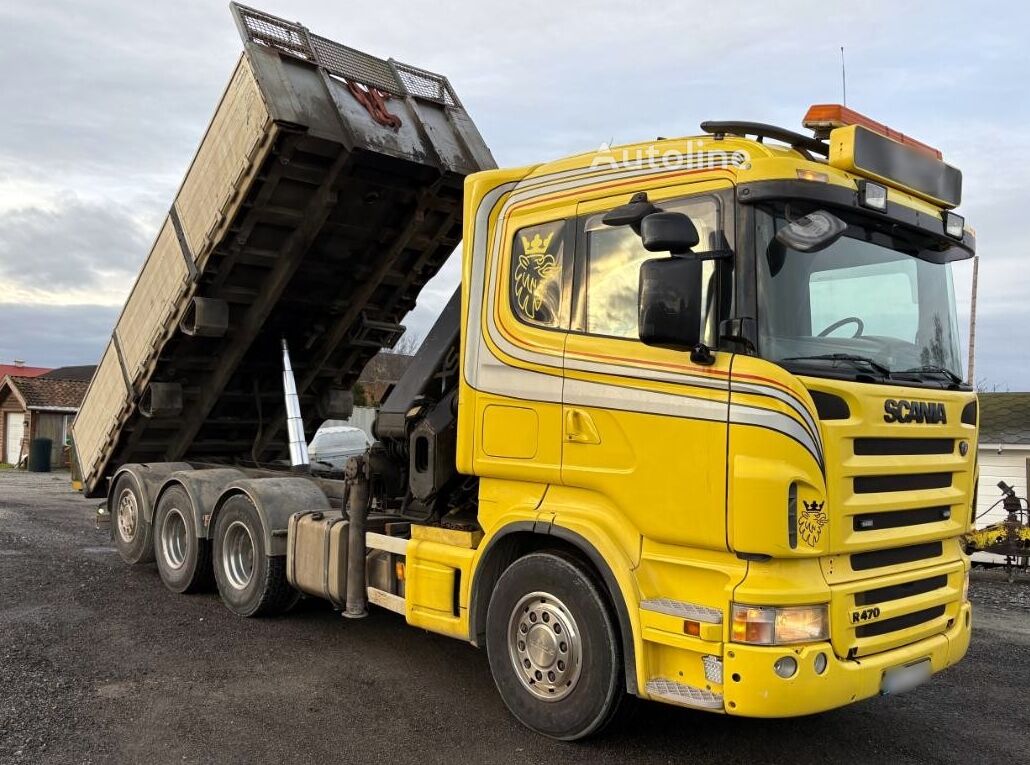 Scania R470 *8x4 *DUMPER + crane HIAB 288 *REACH 20.9m *RETARDER kiper
