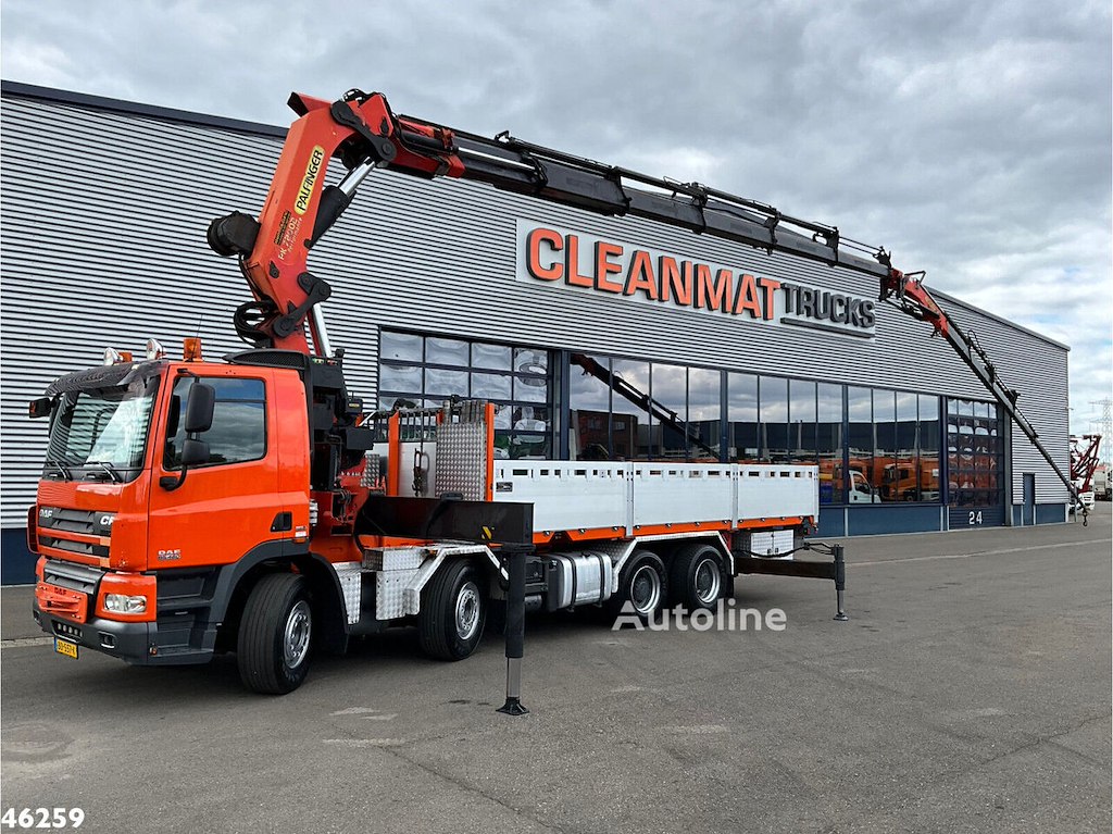 DAF FAD 85 CF 460 8x4 Palfinger 72 Tonmeter laadkraan + Fly-Jib! kamion s ravnom platformom