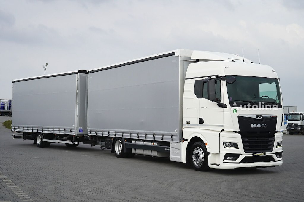 MAN TGX / 18.470 / E 6 / GM / ZESTAW PRZEJAZDOWY 120 M3 / ŁAD. 14 81 kamion sa klizna zavesa cerada + prikolica sa kliznom ceradom