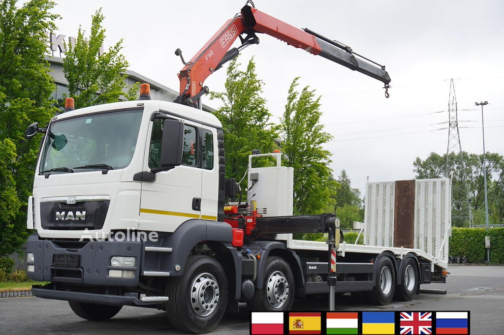 MAN TGS 35.360 8×2 / HDS FASSI F165A.2.22 crane / Remote control / t šlep auto