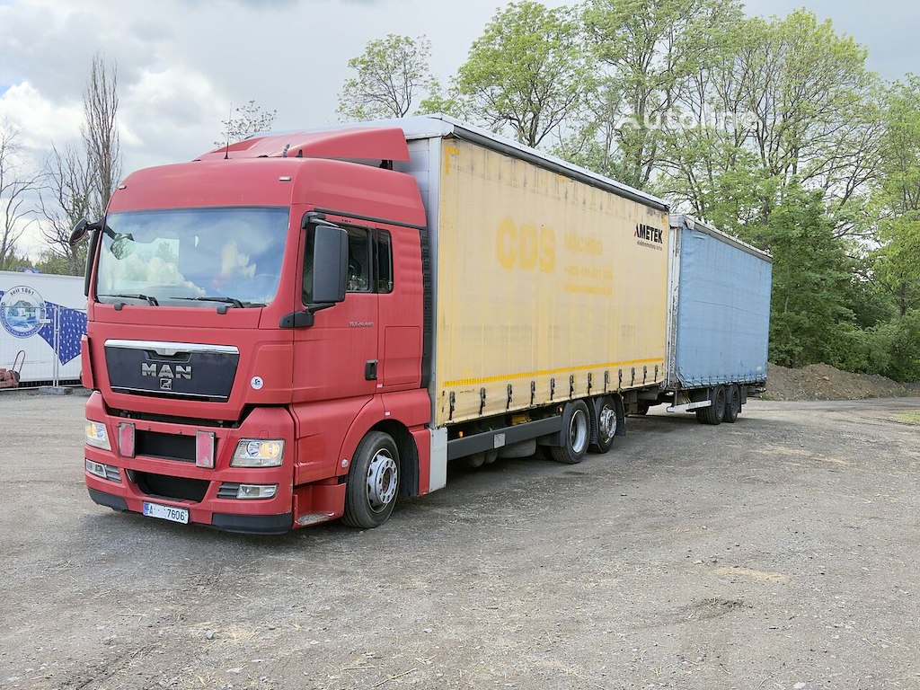 MAN TGX 24.440 6x2 + Schwarzmuller kamion s ceradom + prikolica sa ceradom