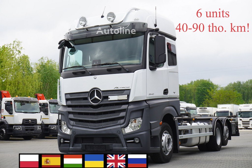 Mercedes-Benz Actros 2540 6×2 / 80 tho. km! / 5-seater cab! / BDF / 6 units vozilo za prevoz kontejnera
