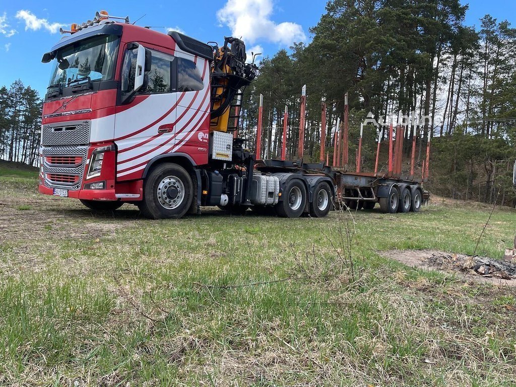 Volvo FH16 650 kamion za prevoz drva + šumarska prikolica