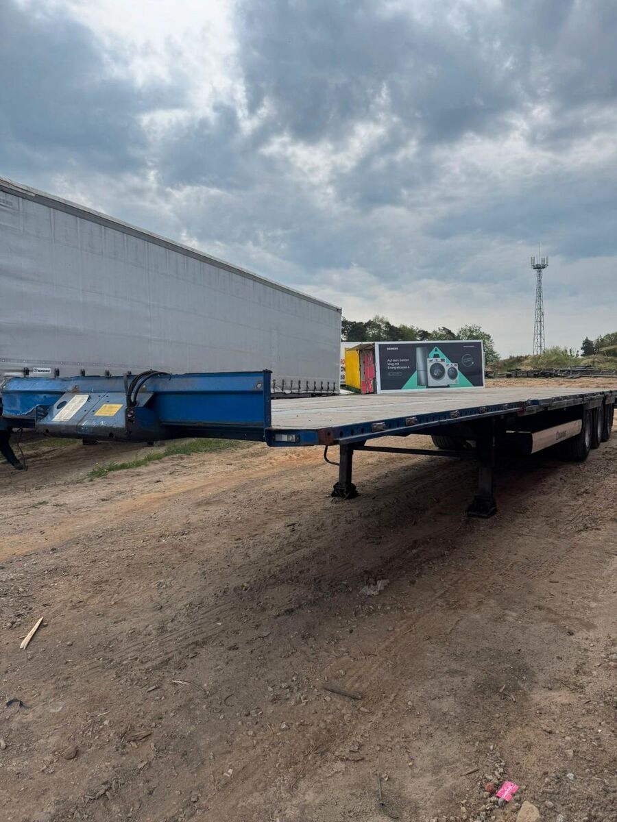 Krone SD flatbed semi-trailer poluprikolica platforma