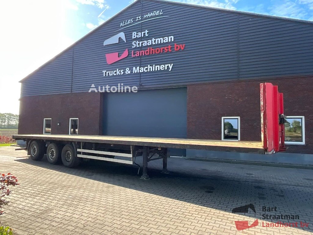 Pacton B3-001 3assige platte trailer as 3 is gestuurd. poluprikolica platforma