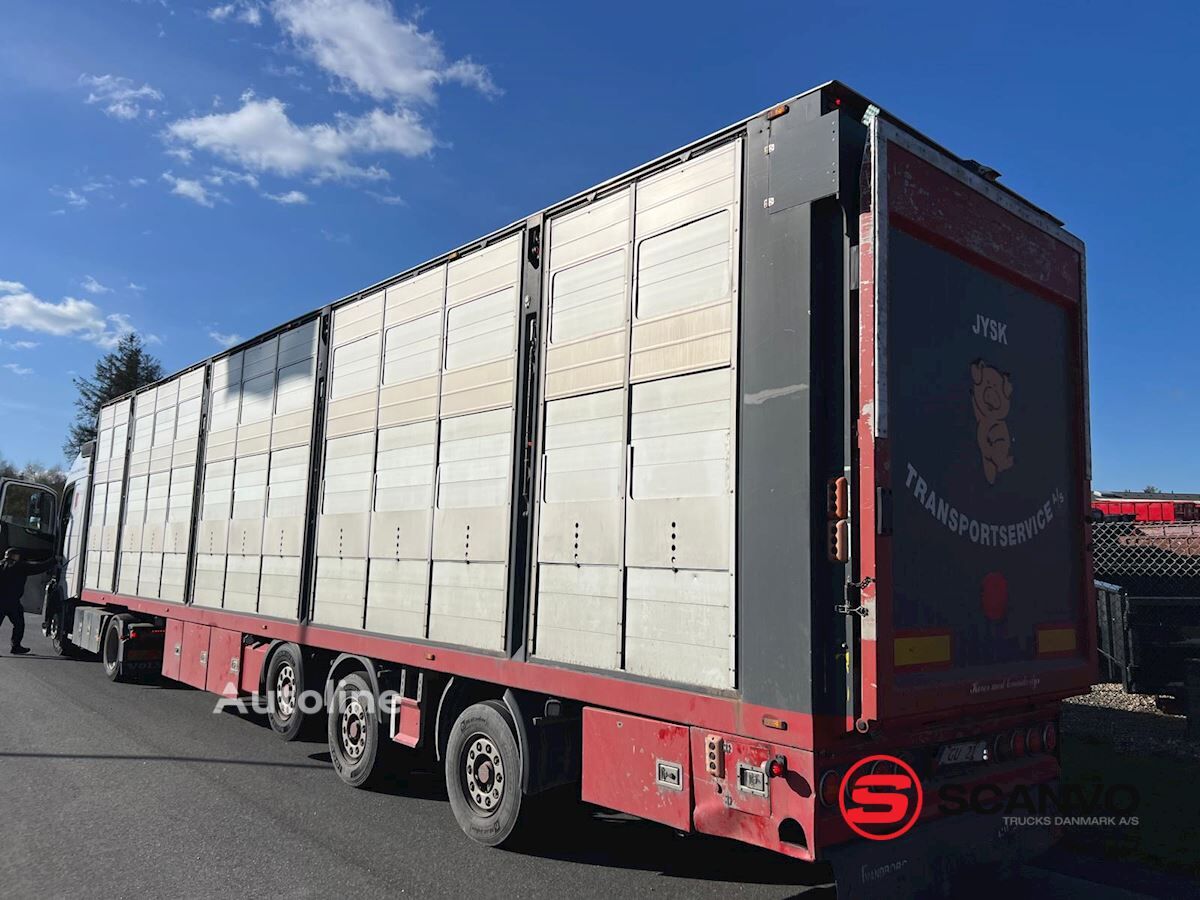 Fliegl SDS 400 13,6 mtr - 3 dæk 97m3 poluprikolica za prevoz stoke