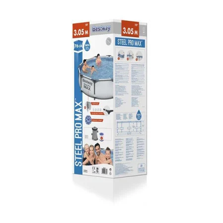 Bestway bazen za dvoriste Max čelični ram i filter pumpa 305x76 cm ( 56408 )