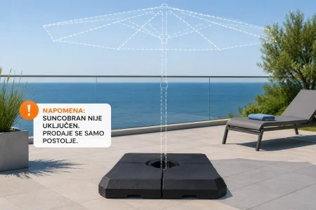 Postolje za suncobran od HDPE plastike