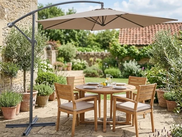 Viseći aluminijumski suncobran 300 cm sivo-braon
