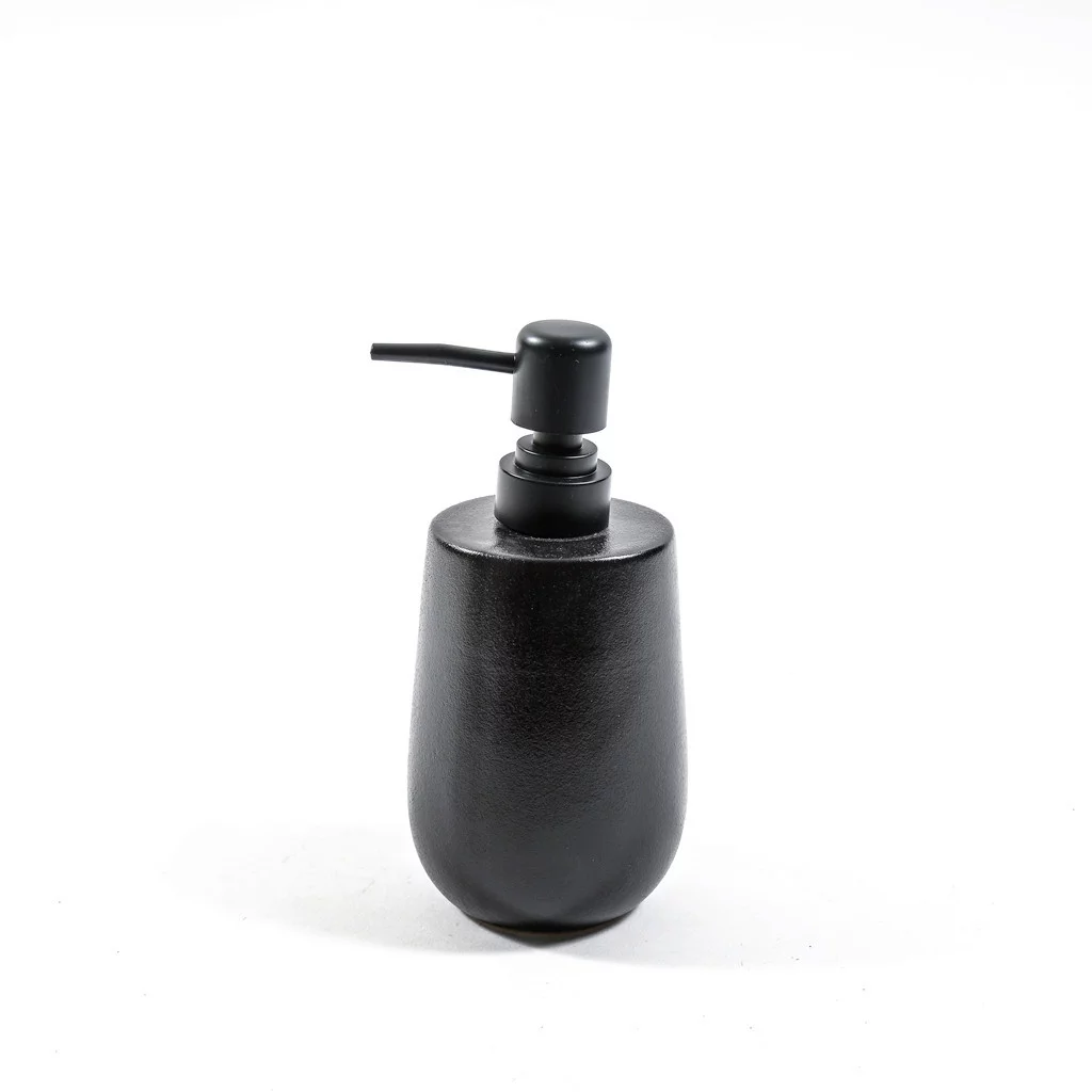 Homeware DOZATOR ZA TEČNI SAPUN crna plastika, keramika
