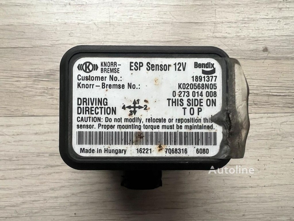 Knorr-Bremse ESP 12V, 1891377 ESP senzor za Scania R450 R-Serie 6x2 kamiona