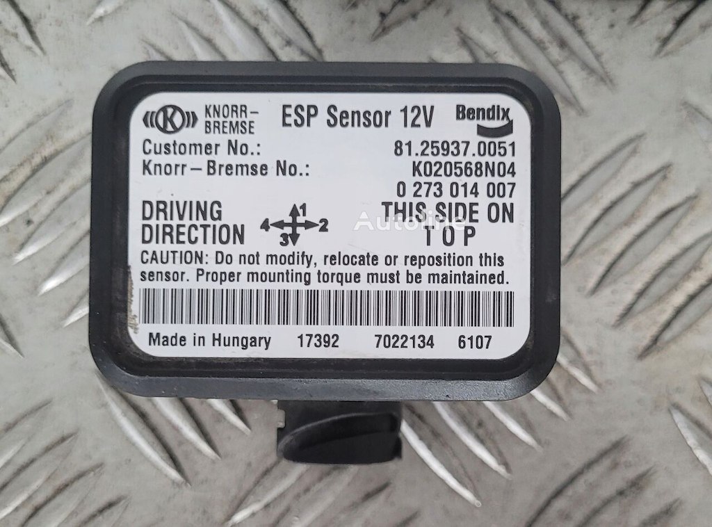 MAN ŻYROSKOP CZUJNIK SENSOR ESP MAN TGX TGS TGA 81.15403-6150 81.25937.0051 ESP senzor za MAN tegljača