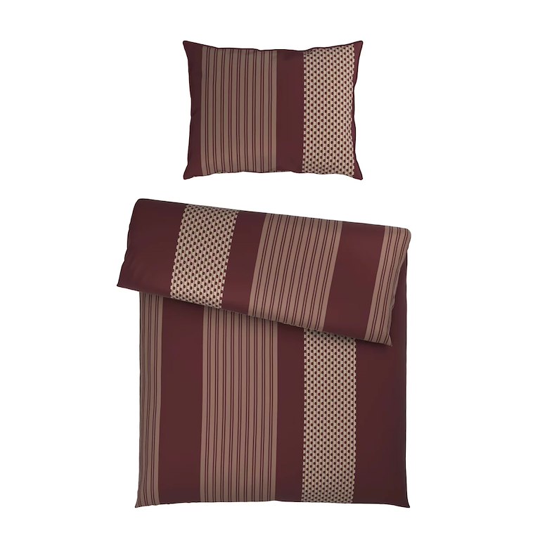POSTELJINA SA DVA LICA PATTERN MIX 140/200 cm saten boja trešnje