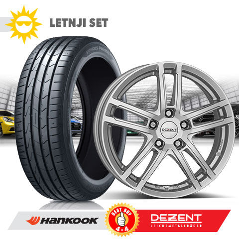 215/55 R17 SET HANKOOK + DEZENT TZ SIL 5/112