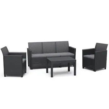 Keter baštenska garnitura Claire 3 seater grafit CU 252698