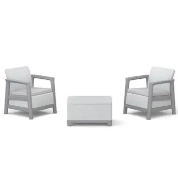 Keter baštenska garnitura Scandi linea sa box stolom siva CU 264043