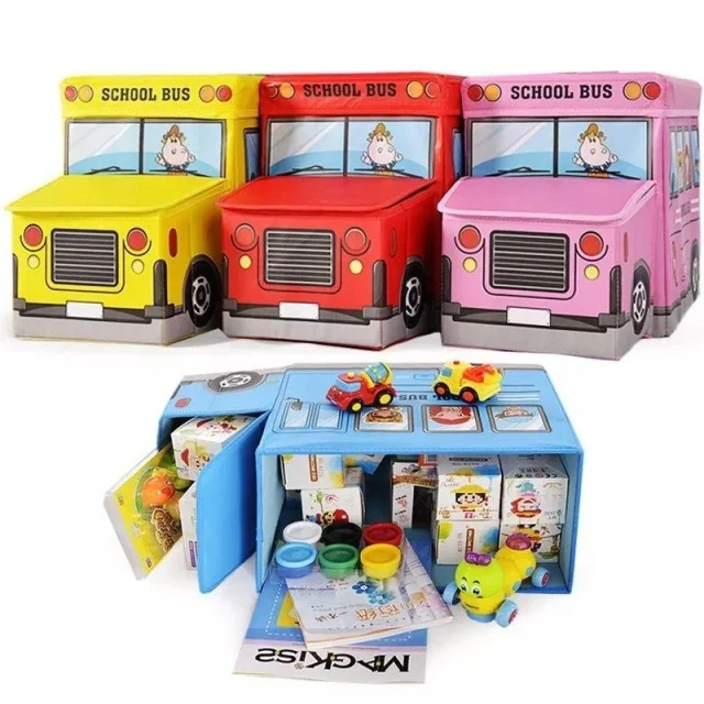 Kutija za odlaganje igračaka autobus sorto 55x30x27 cm