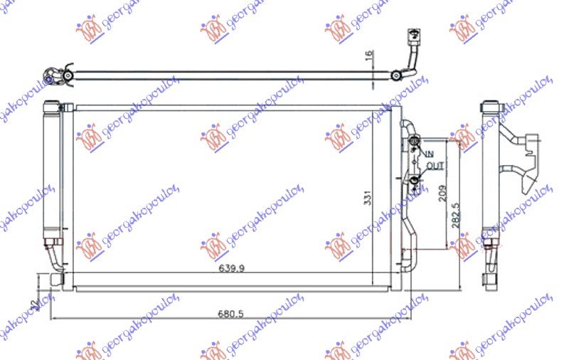 HLADNJAK KLIME 3.0 (M135i) BENZIN (AUTO) (600x345x16) (NISSENS)