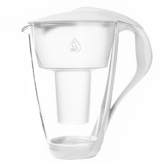 Dafi Bokal za filtriranje vode stakleni Dafi Crystal LED 2 l beli
