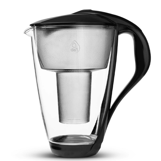 Dafi Bokal za filtriranje vode stakleni Dafi Crystal LED 2 l crni