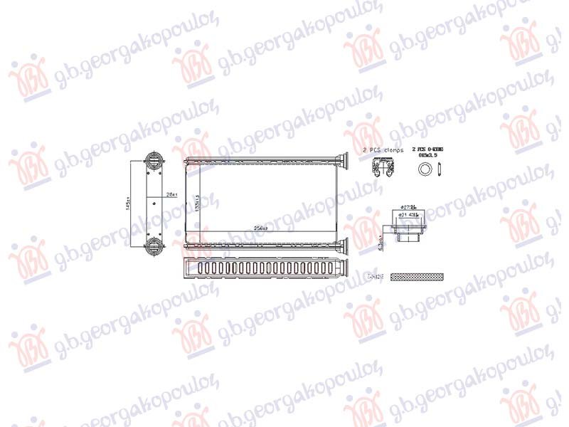GREJAC KABINE 1.6/2.0/3.0 ZA SVE MODELE (MAN/AUTO) (230x134) (NISSENS)