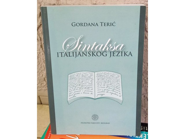 SINTAKSA ITALIJANSKOG JEZIKA - GORDANA TERIĆ