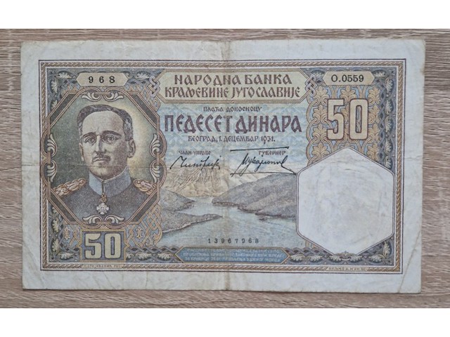 50 dinara 1931