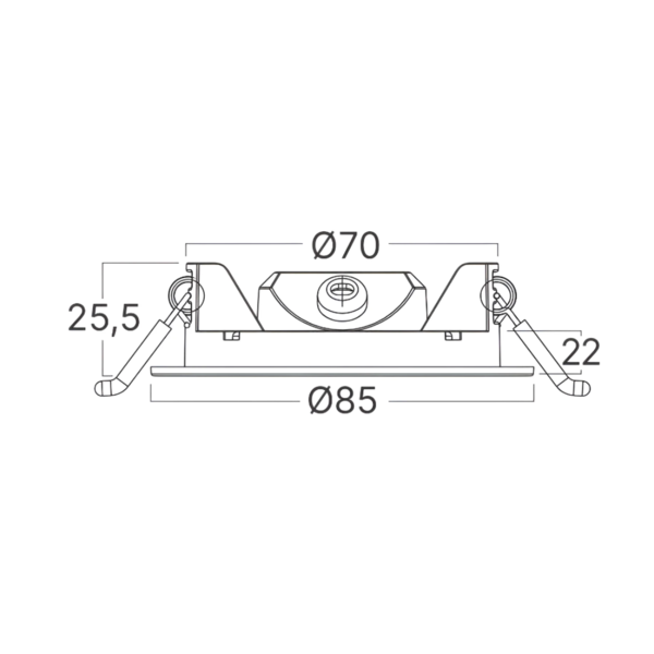 LED PANEL 3W UGRADNI OKRUGLI CRNI 3 BOJE SVETLA 3CCT BP01-60381 Braytron