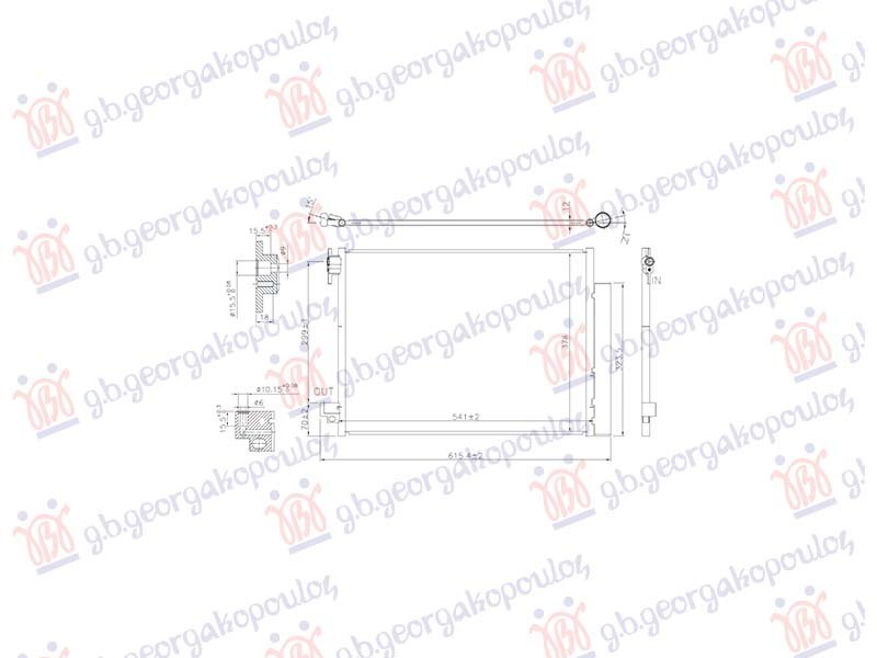 HLADNJAK KLIME 0.9TURBO-1.0i 12V-ELEK. (541x378x12) (KOYO)