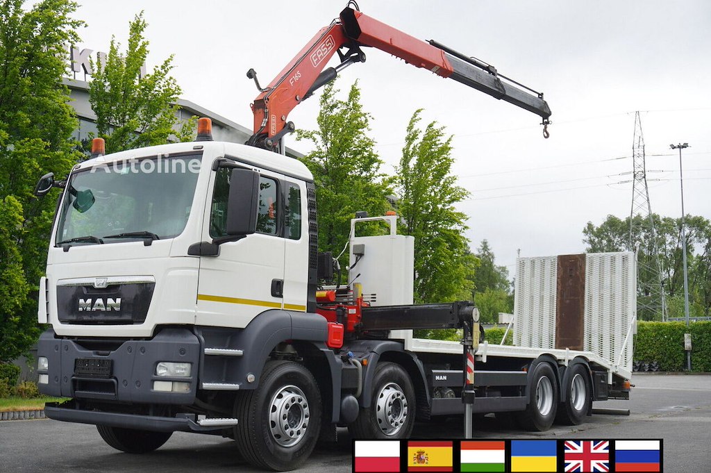 MAN TGS 35.360 8×2 / HDS FASSI F165A.2.22 crane / Remote control / t autotransporter