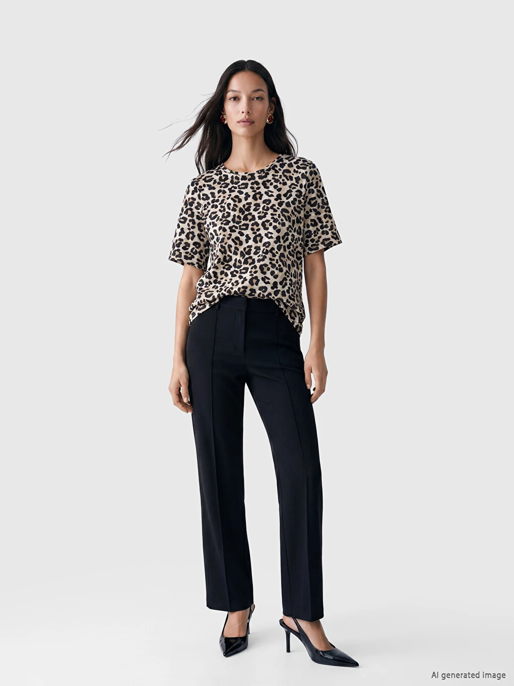 LCW EVERYDAY Ženska Majica Sa Leopard Printom